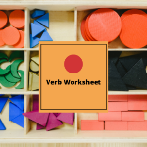 Practice Grammar with Verb Worksheet | Montessori Worksheets | GMN